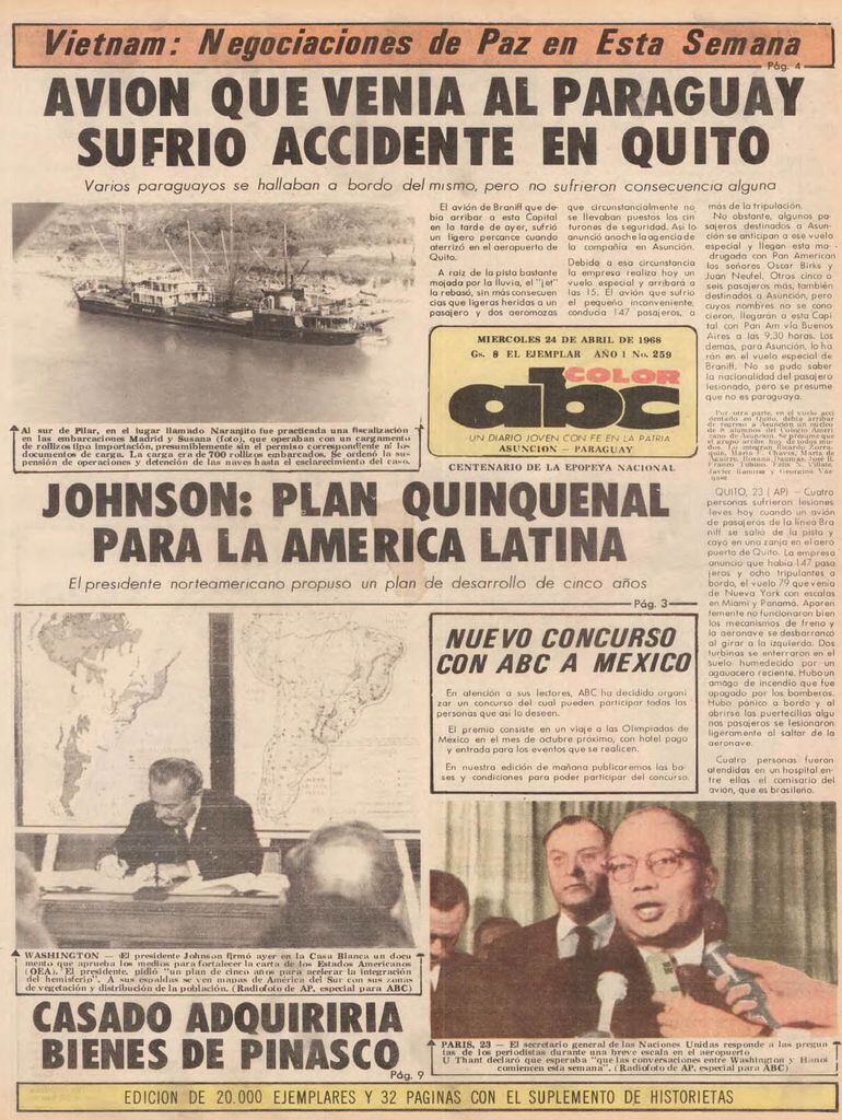 24 de abril de 1968 - Un día como hoy - ABC Color