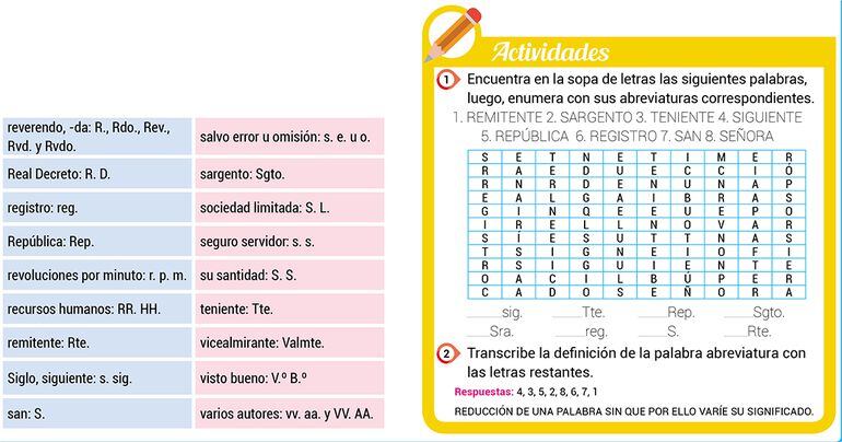 Las abreviaturas (3) - Escolar - ABC Color