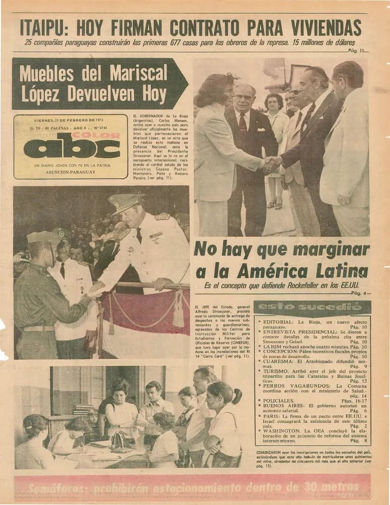 21 de febrero de 1975 - Un día como hoy - ABC Color