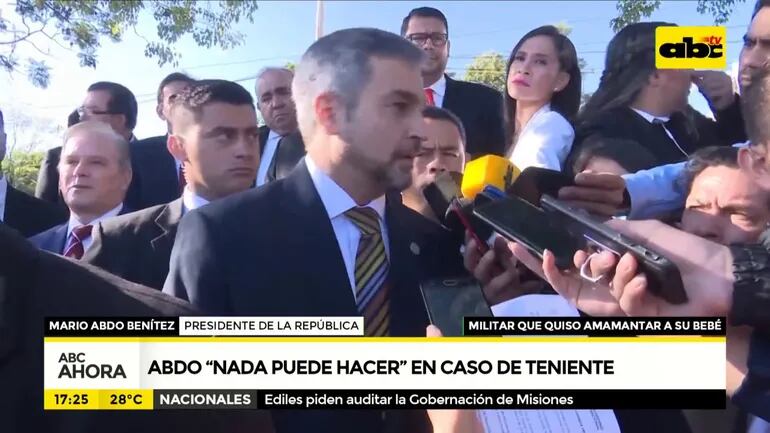 Abdo nada puede hacer en caso de teniente - ABC Noticias - ABC Color
