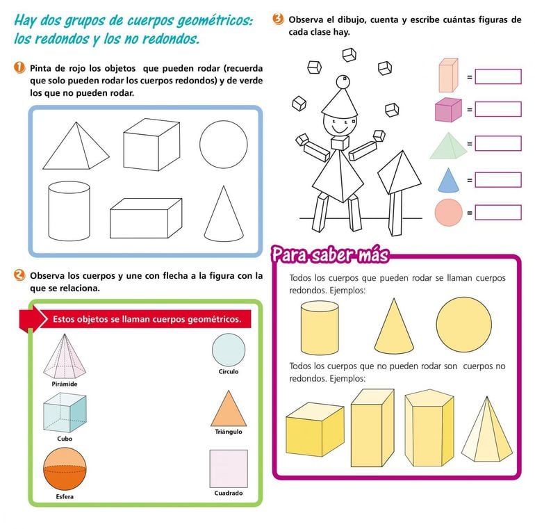 Cuerpos Geométricos Que Nos Rodean Escolar Abc Color