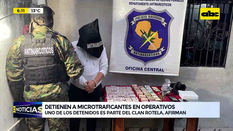Video: Detienen a microtraficantes en operativos - ABC Noticias - ABC Color