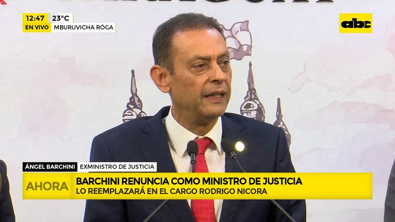 Urgente: Barchini renuncia como ministro de Justicia - ABC Noticias ...