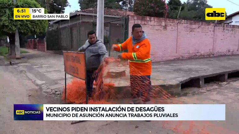 Barrio San Pablo: Vecinos piden instalación de desagües - ABC Noticias ...