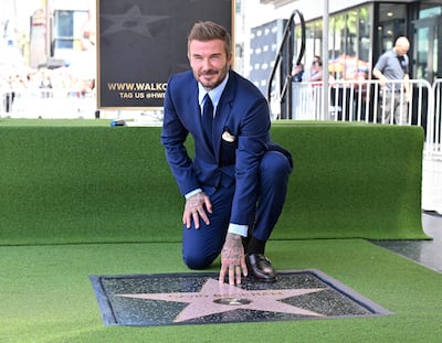 David Beckham recibe una estrella en el Paseo de la Fama de Hollywood ...