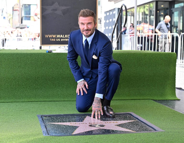David Beckham recibe una estrella en el Paseo de la Fama de Hollywood ...