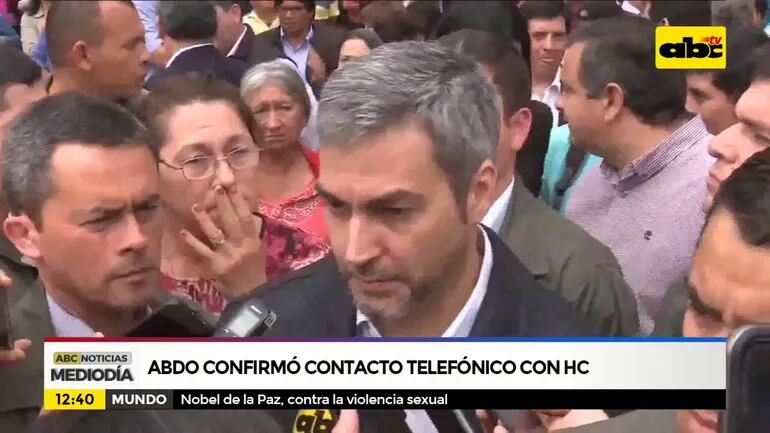 Abdo confirmó contacto telefónico con HC - ABC Noticias - ABC Color